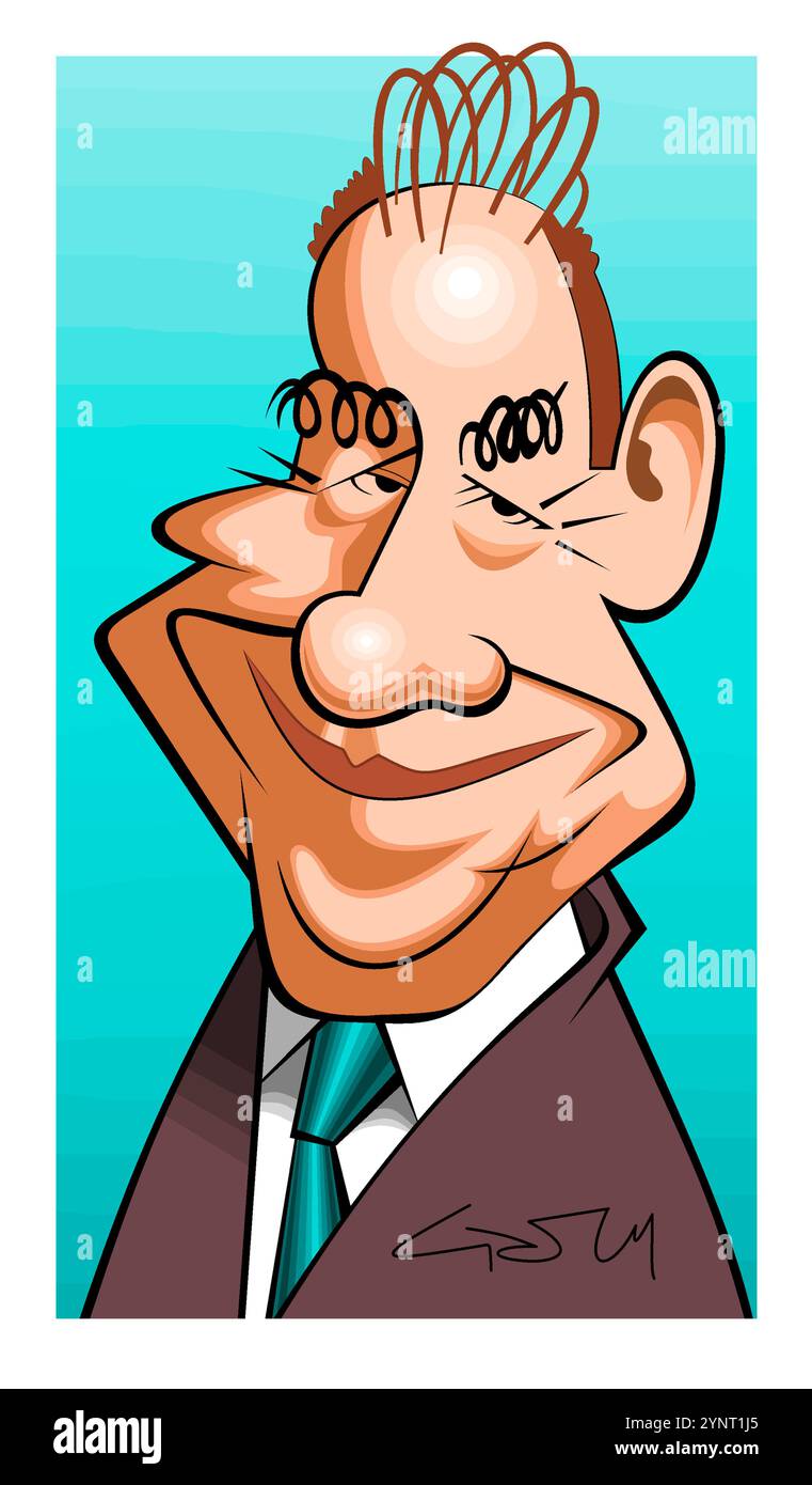 Zhores Alferov, Russian physicist, illustration Stock Photo - Alamy