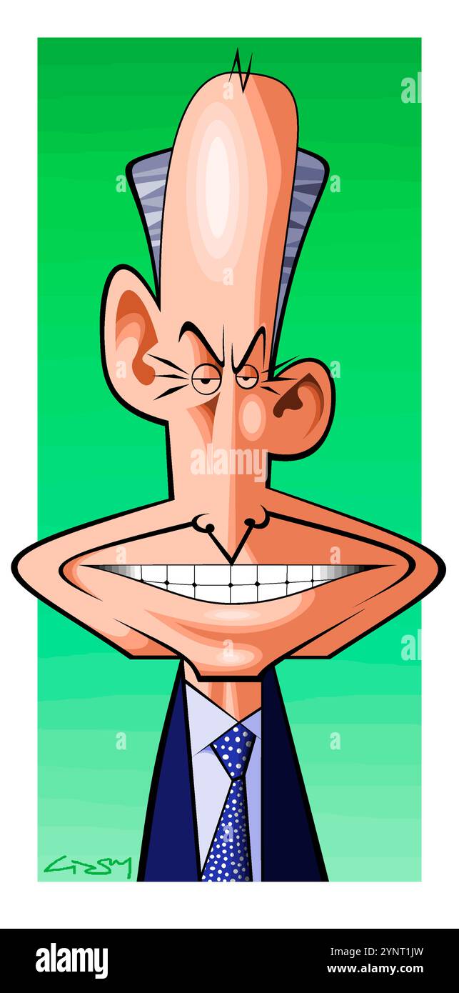 Illustration of the US neuroscientist Paul Greengard (1925-2019 ...