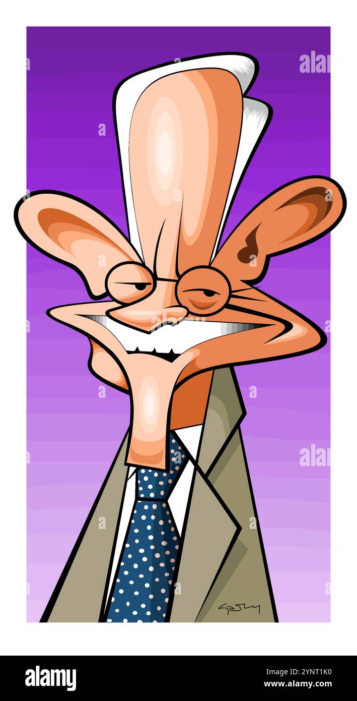 Illustration of the New Zealand-US chemist Alan MacDiarmid (1927-2007 ...