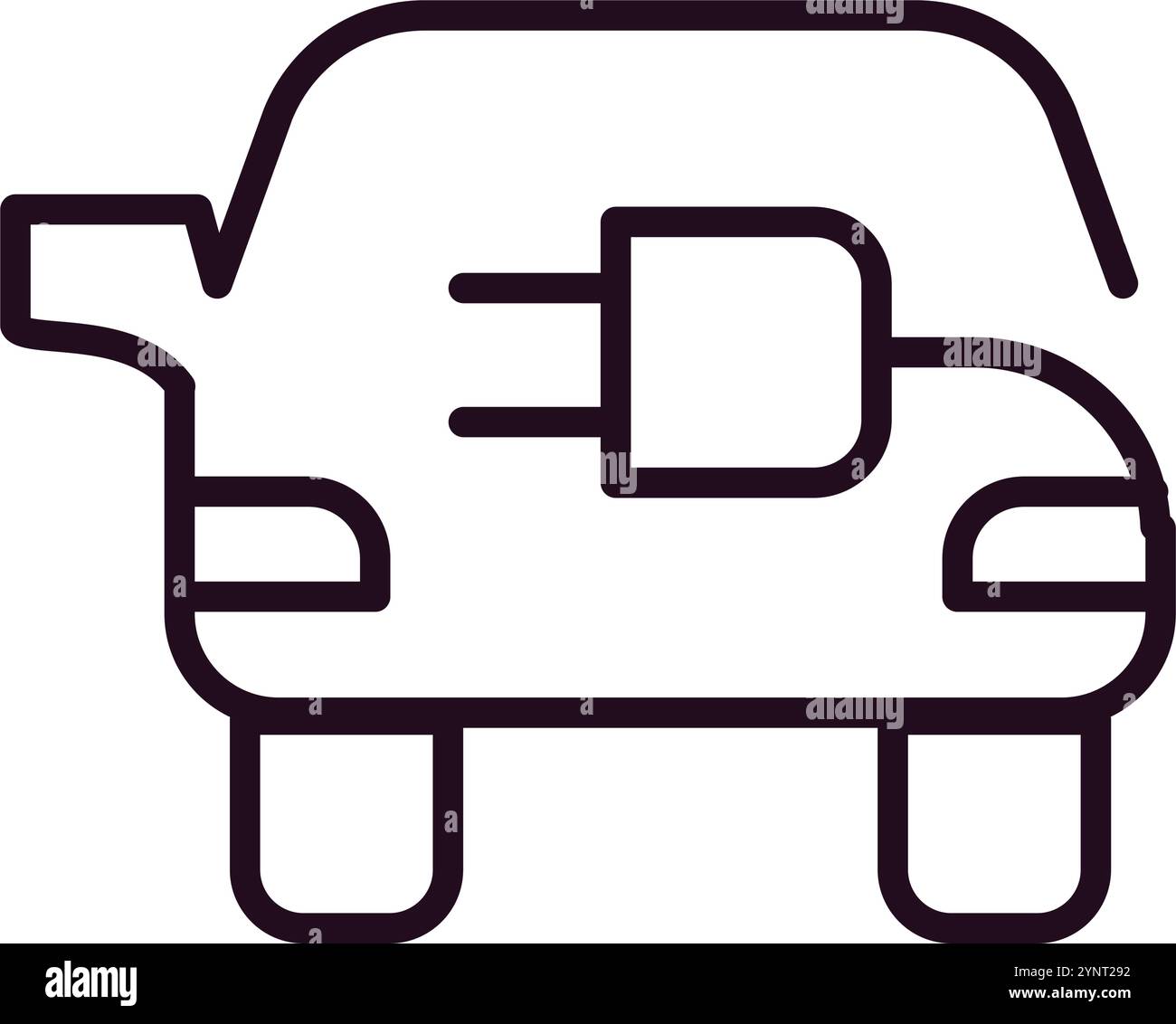 electric car vehicle front view Stock Vector Image & Art - Alamy