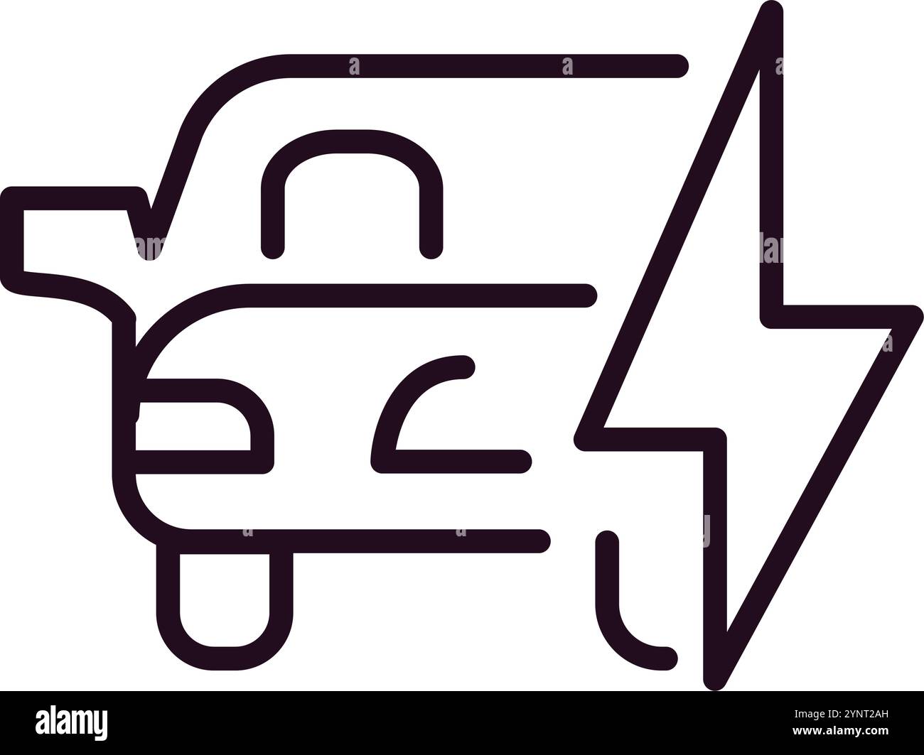 electric vehicle with lightning symbol Stock Vector Image & Art - Alamy