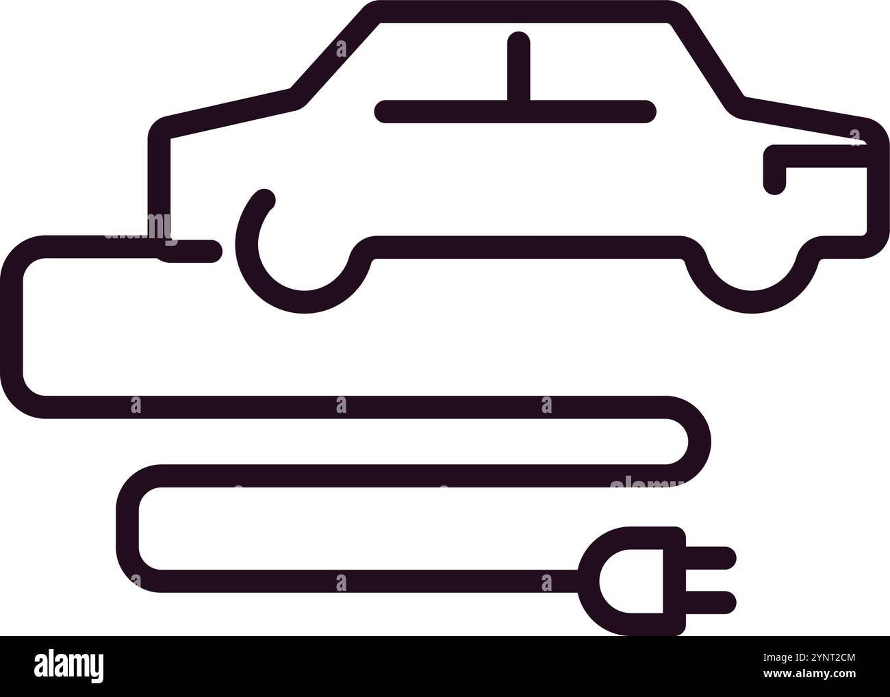electric vehicle charging cable Stock Vector Image & Art - Alamy