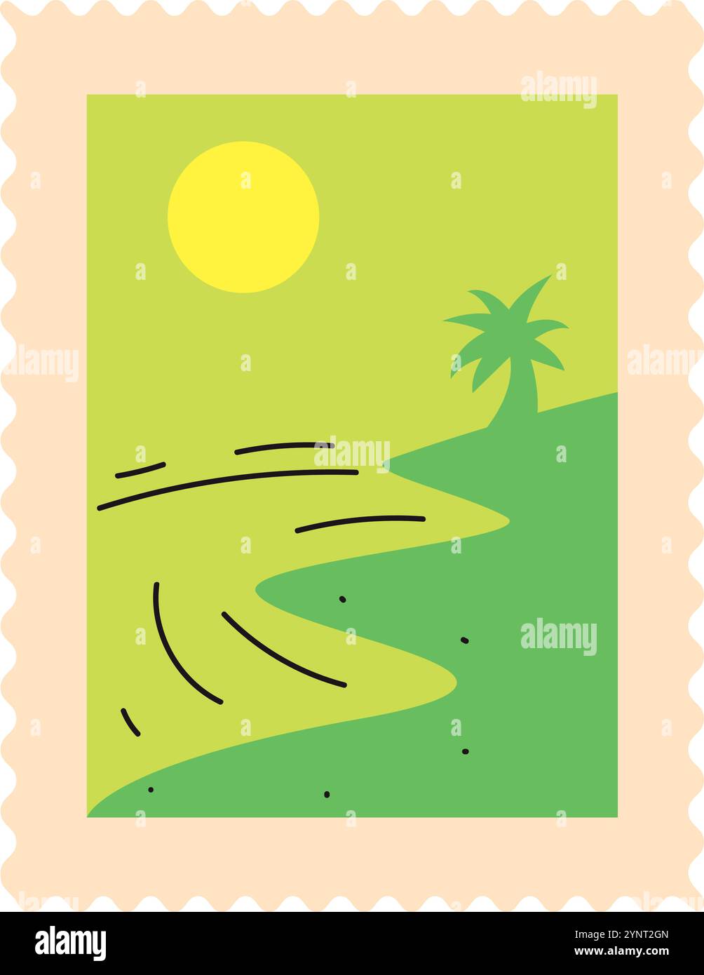 landscape postage stamp Stock Vector Image & Art - Alamy