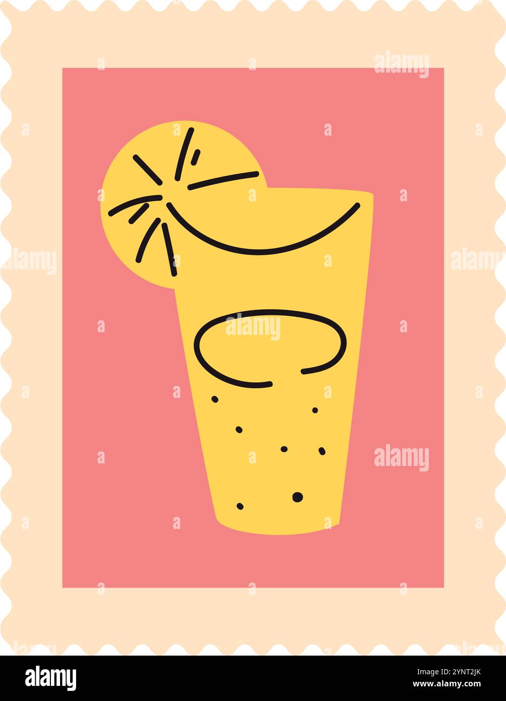cocktail postage stamp Stock Vector Image & Art - Alamy