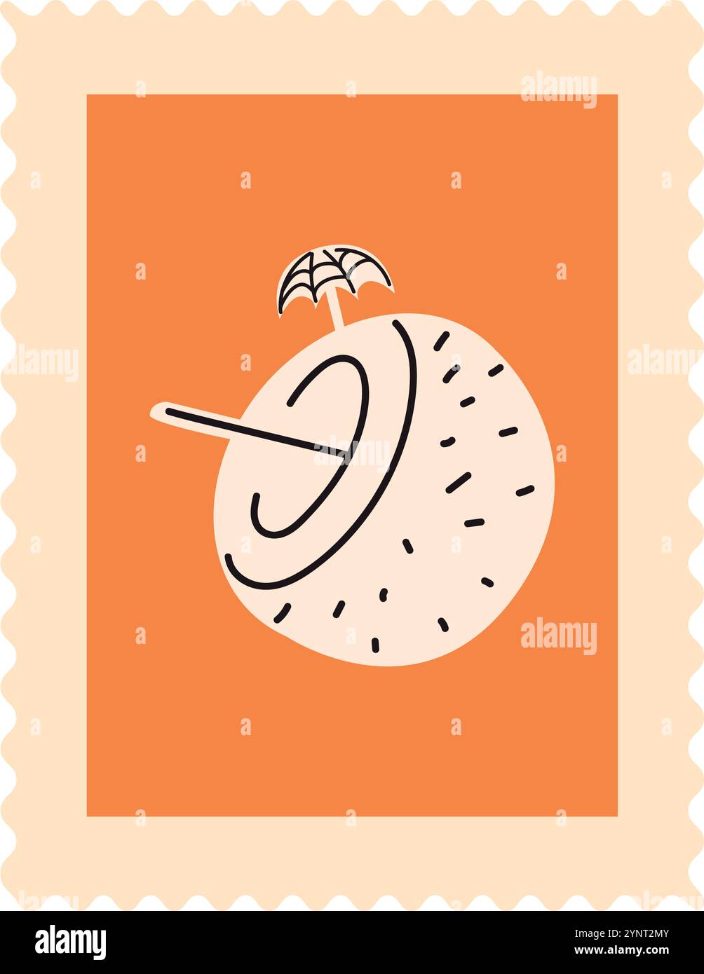 postage stamp tropical coconut Stock Vector Image & Art - Alamy