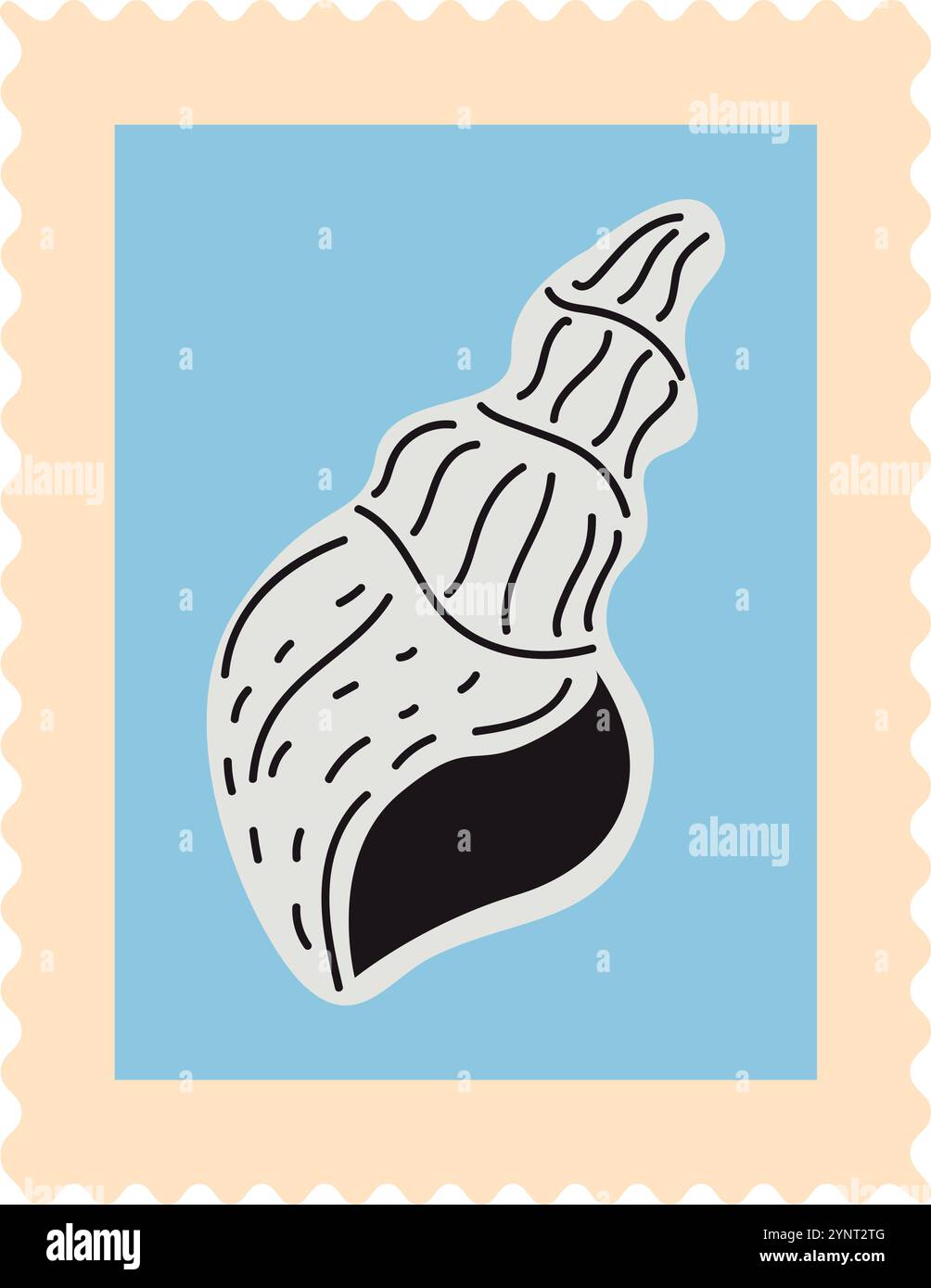 postage stamp seashell layout Stock Vector Image & Art - Alamy