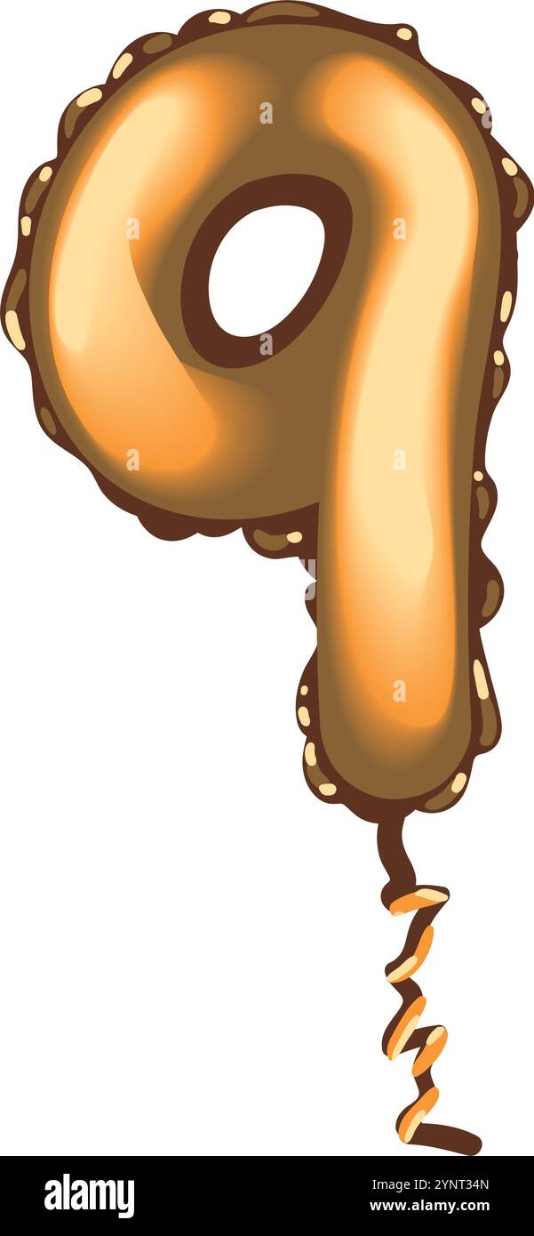 golden balloon number nine Stock Vector Image & Art - Alamy