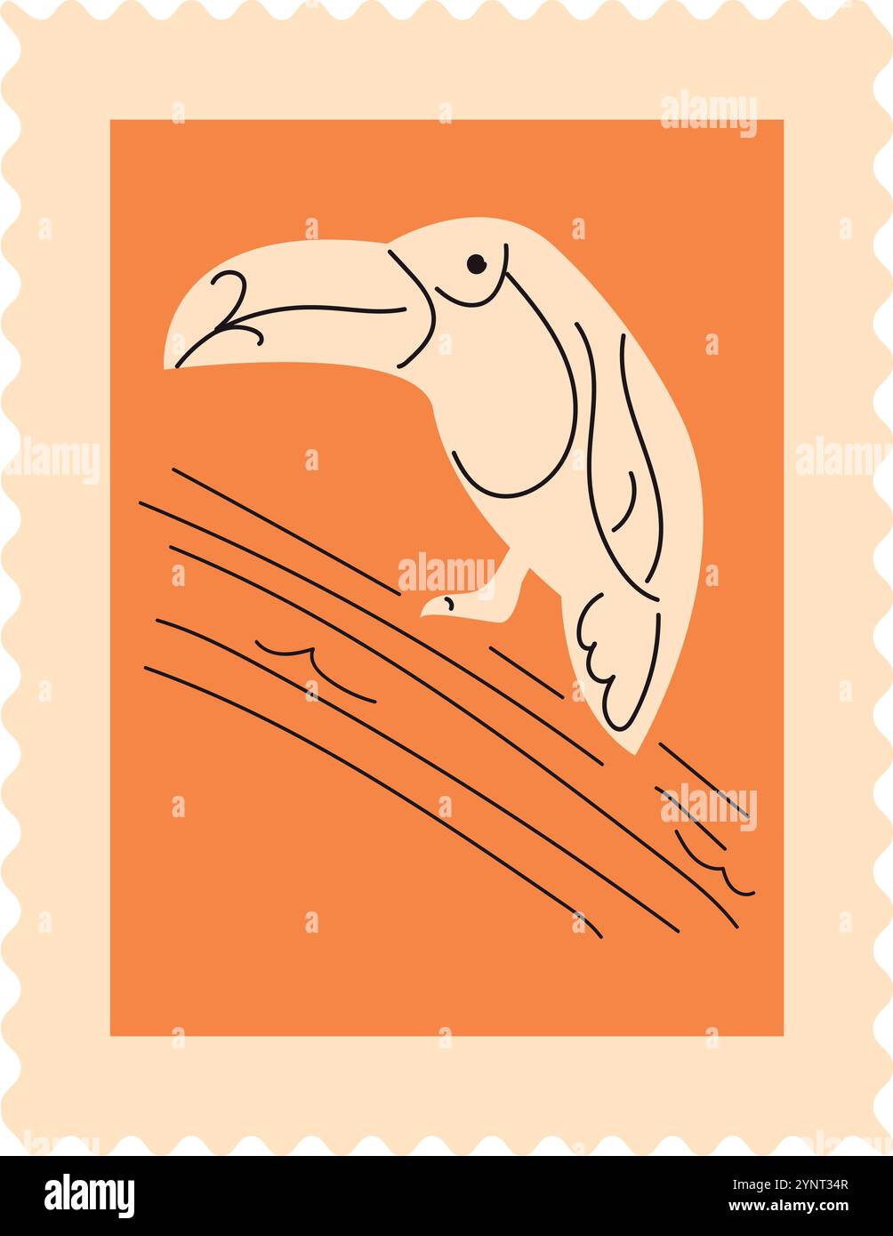 postage stamp with bird Stock Vector Image & Art - Alamy