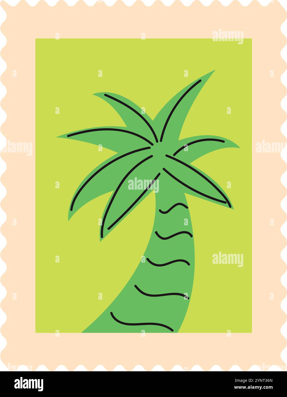 postage stamp with palm tree Stock Vector Image & Art - Alamy