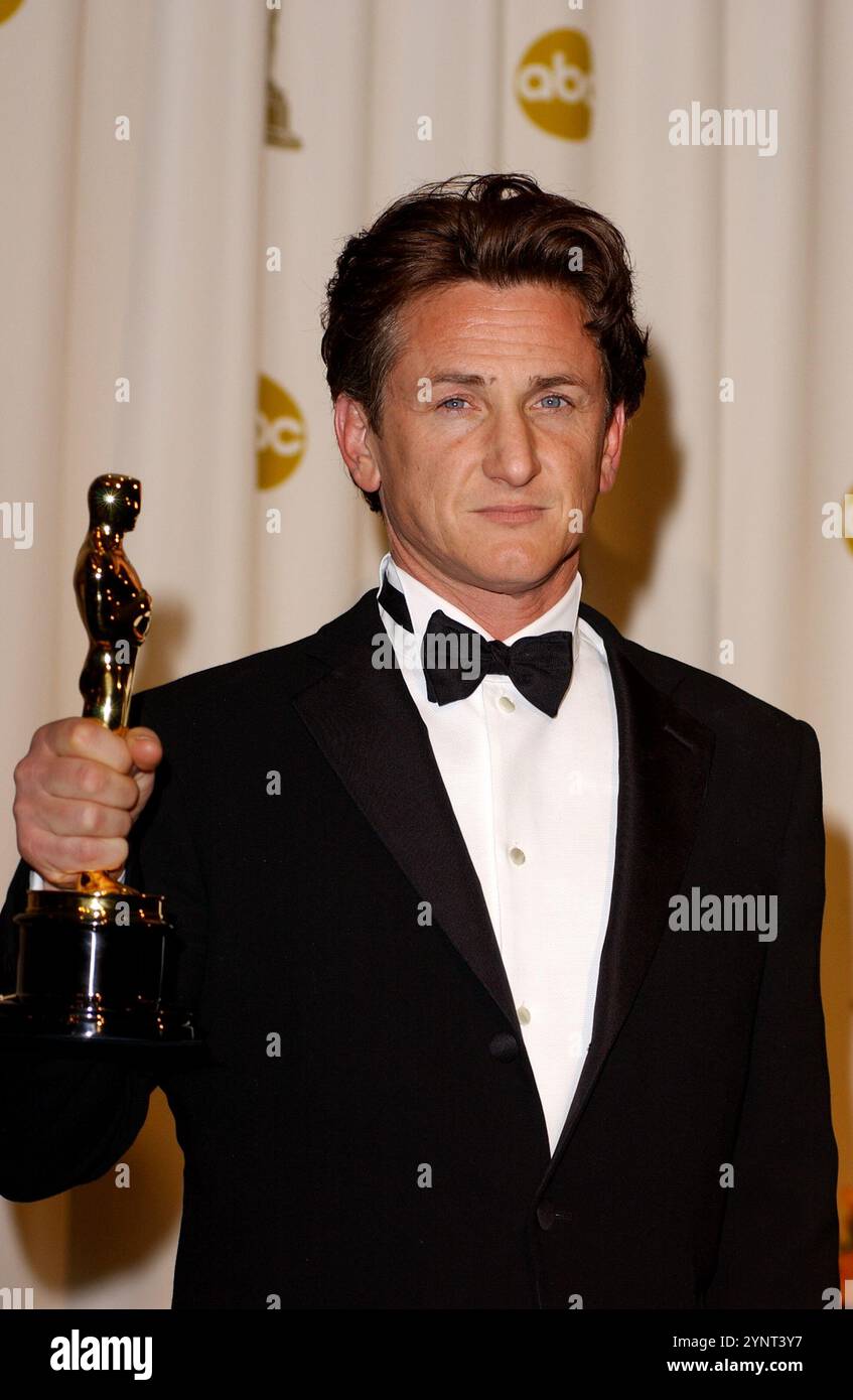 HOLLYWOOD, CA: Sean Penn with his Oscar® for Best Actor In A Leading ...