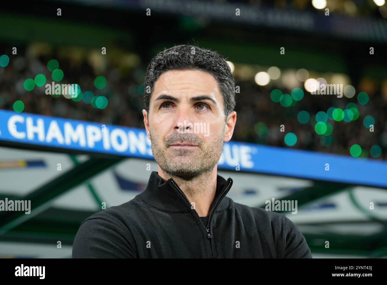 Lisbon, Portugal. 26th Nov, 2024. Mikel Arteta, Arsenal FC Coach seen during the UEFA Champions ...