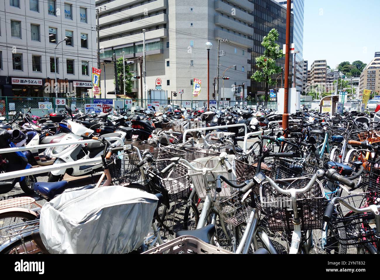 Crowded bicycle parking lot Stock Photo - Alamy
