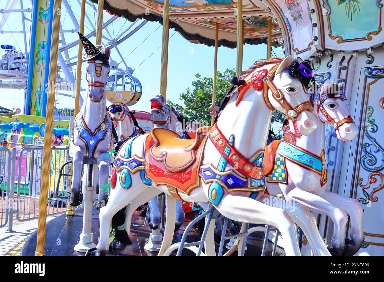 Merry go round playground hi-res stock photography and images - Alamy