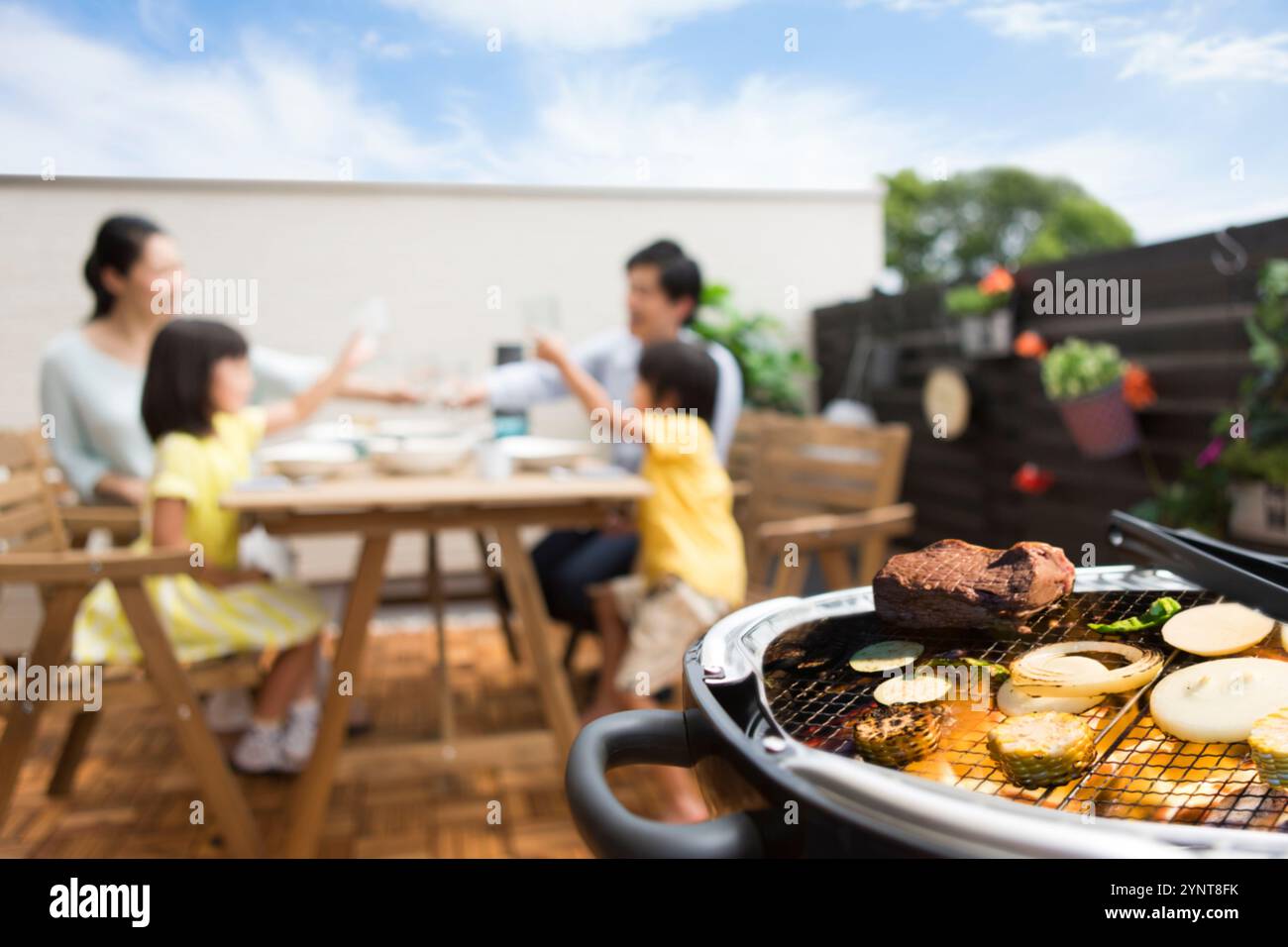 Barbecue on terrace hi-res stock photography and images - Alamy
