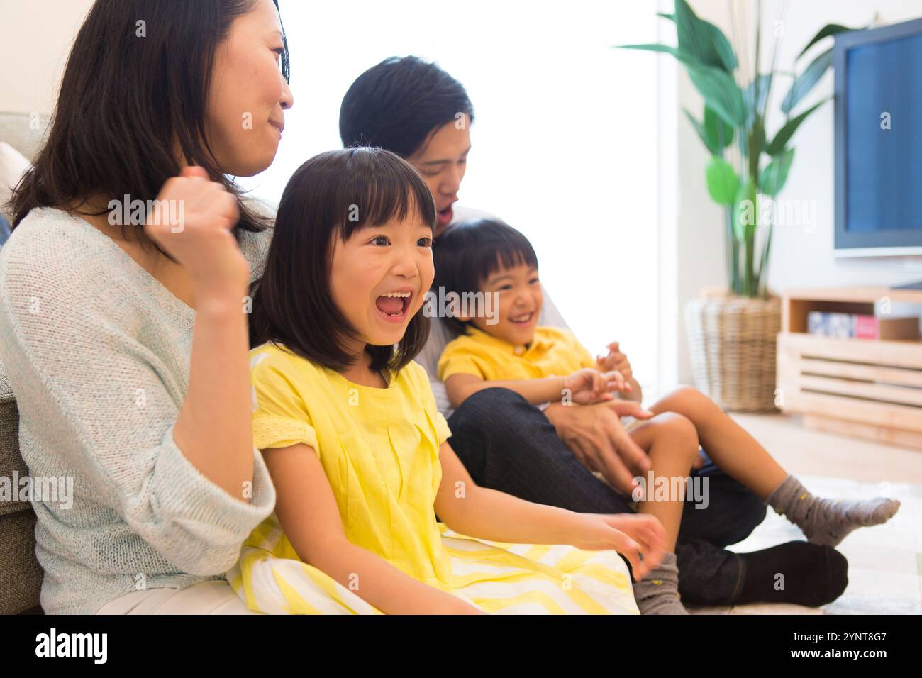 Family living room indoor hi-res stock photography and images - Alamy