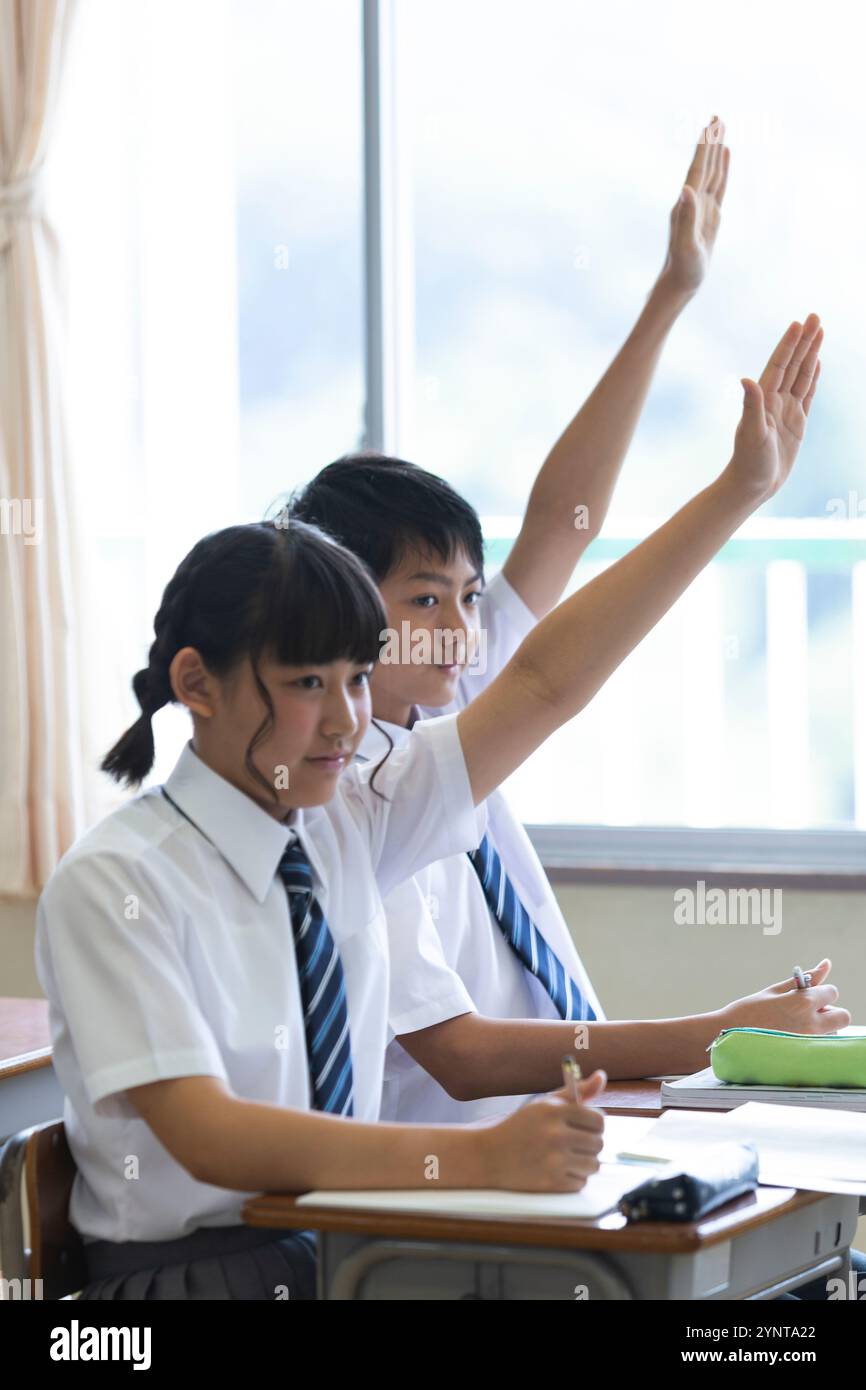 Student in class Stock Photo - Alamy