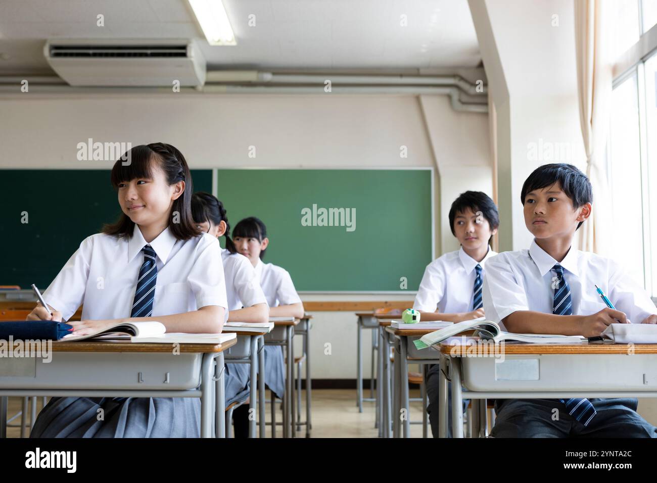 Student in class Stock Photo - Alamy