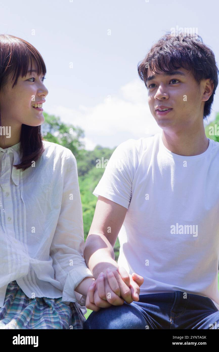 A couple who get on well with each other Stock Photo - Alamy