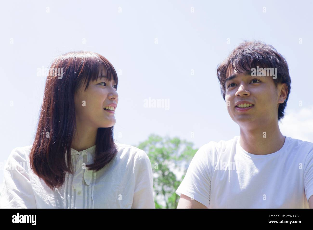 A couple who get on well with each other Stock Photo - Alamy