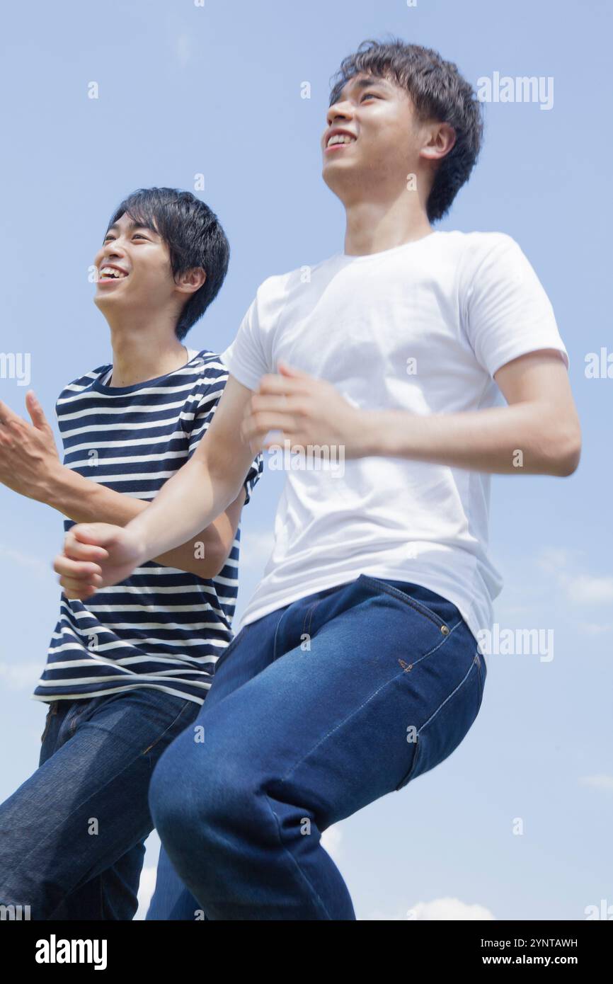 Japanese boys running hi-res stock photography and images - Alamy