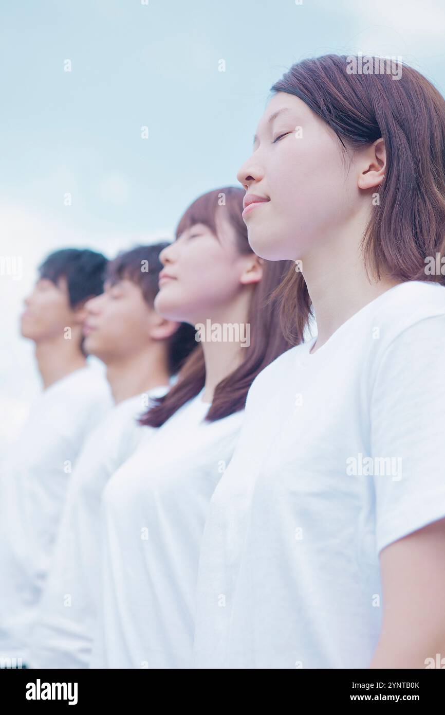 Cool and refreshing young people Stock Photo - Alamy