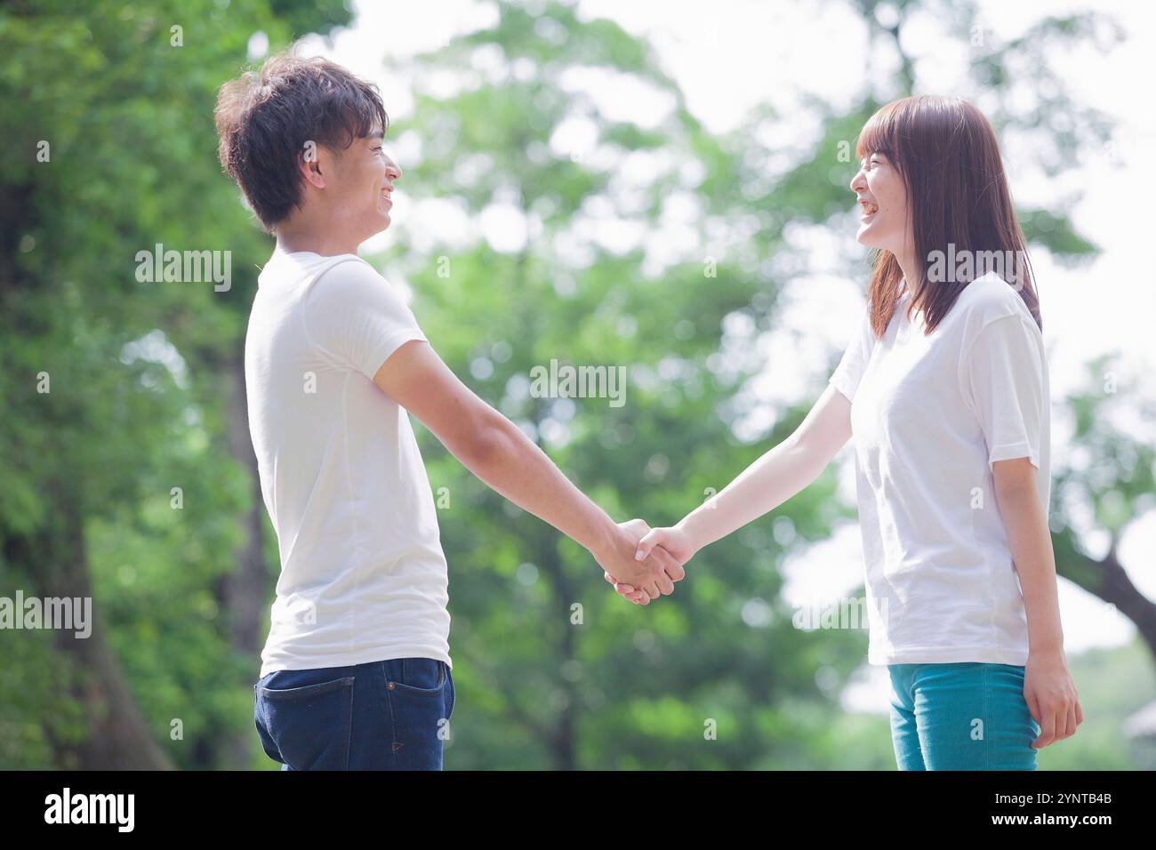 A couple who get on well with each other Stock Photo - Alamy