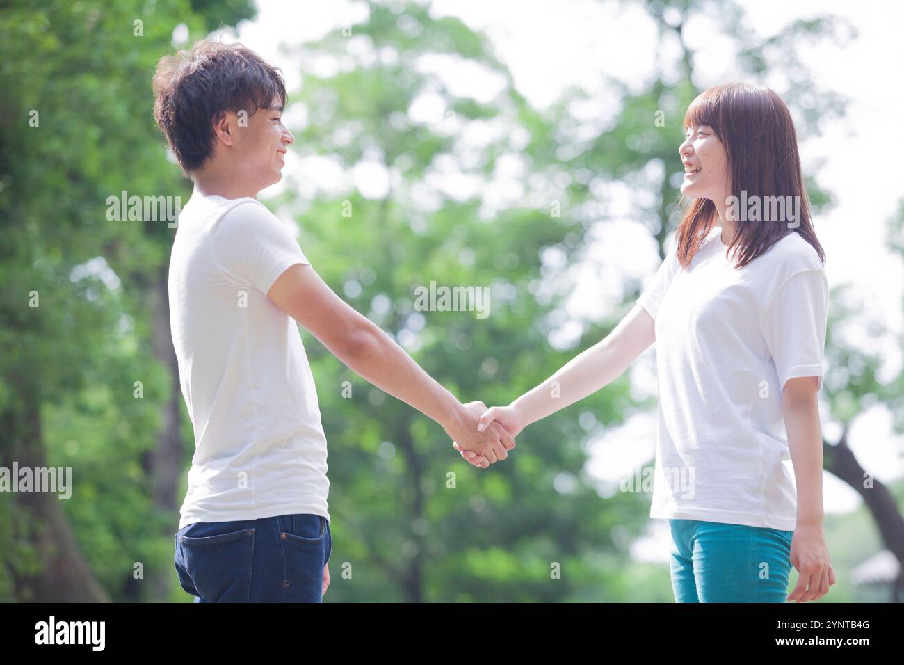 A couple who get on well with each other Stock Photo - Alamy