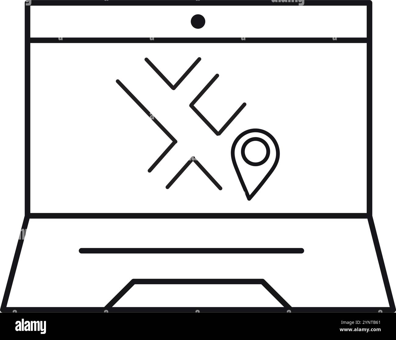 laptop location map Stock Vector Image & Art - Alamy