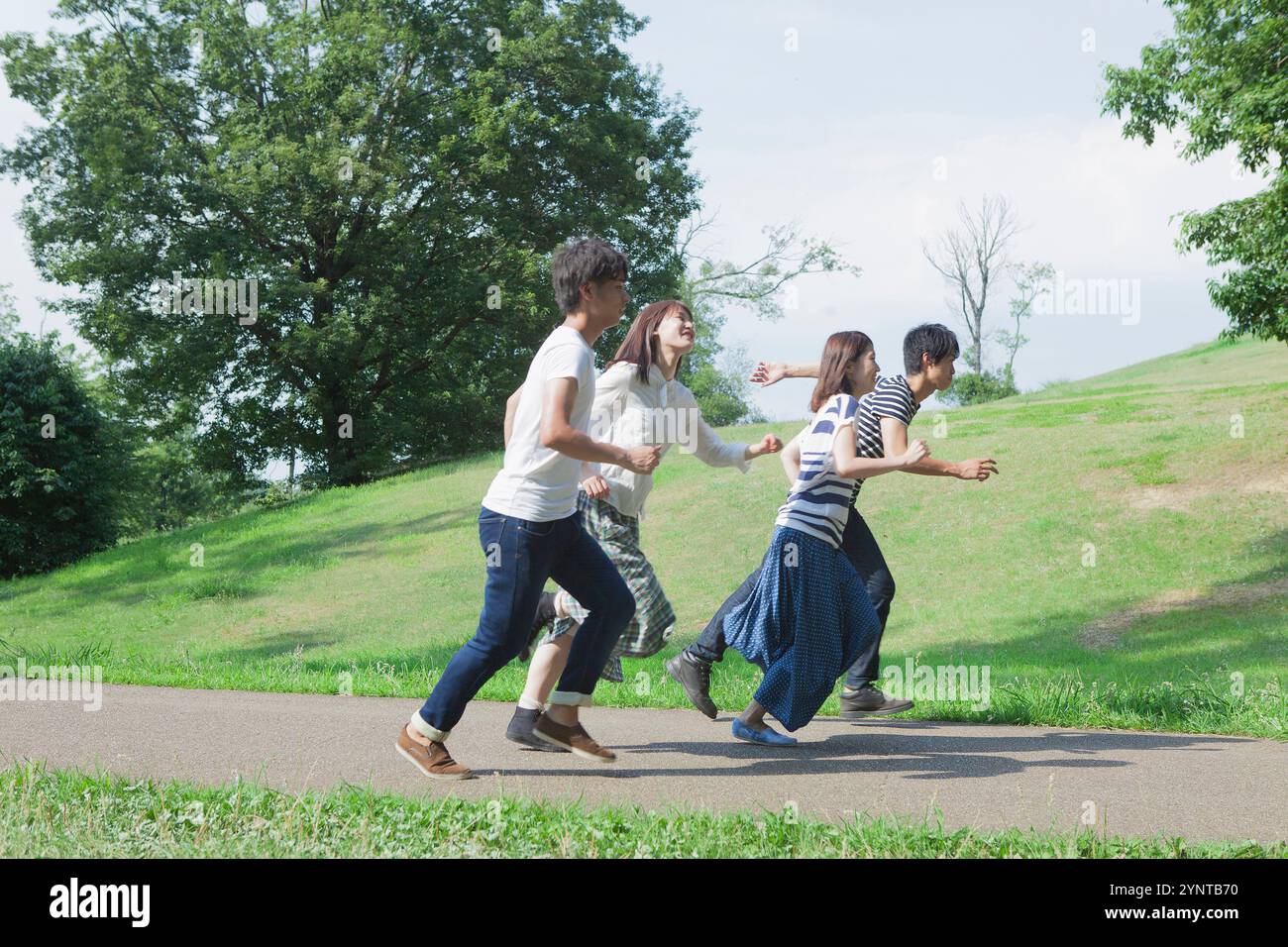 Young people who get on well with each other Stock Photo - Alamy