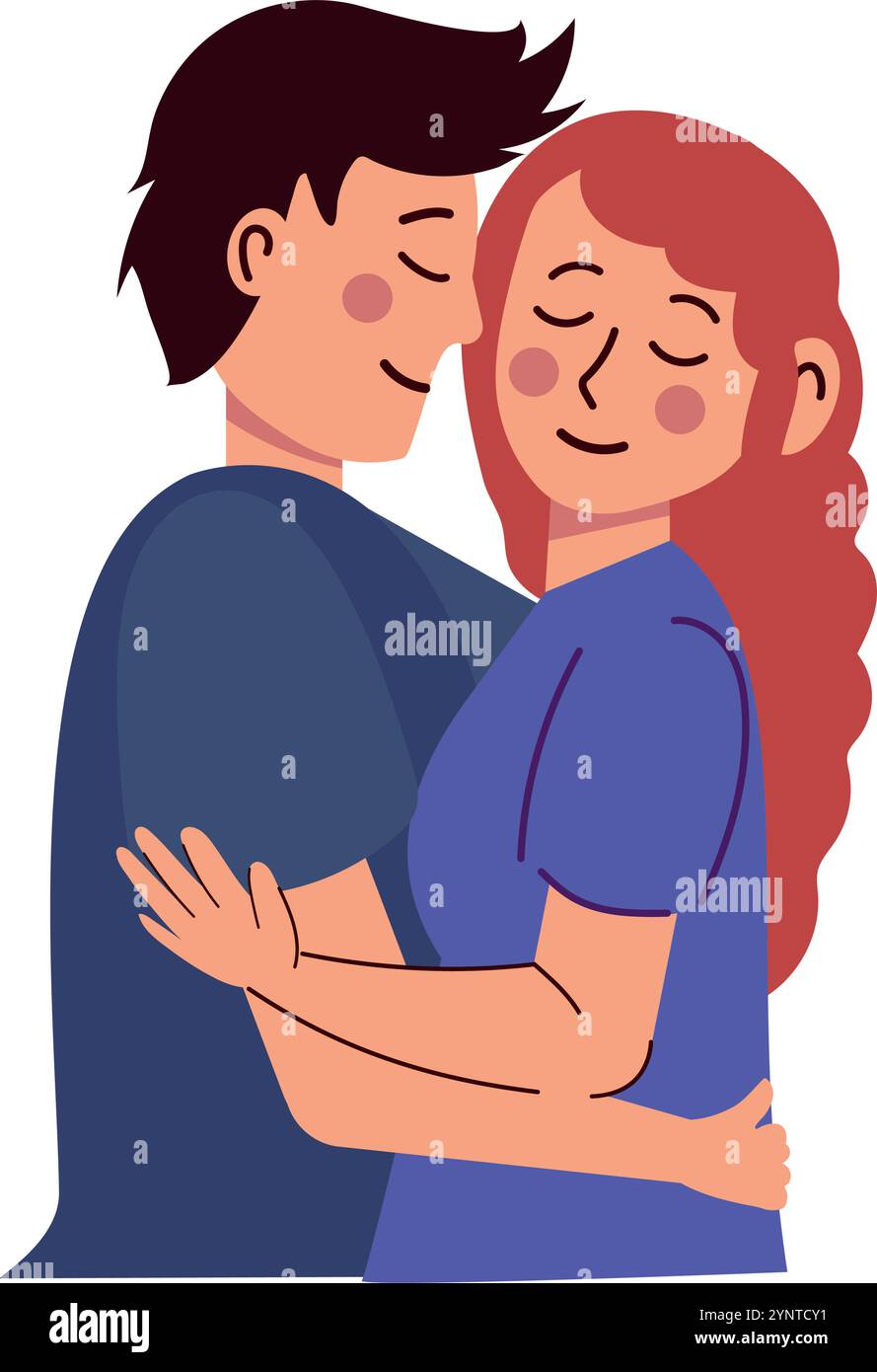 couple hugging characters Stock Vector Image & Art - Alamy