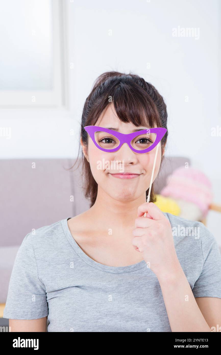 Woman playing with paper craft Stock Photo - Alamy