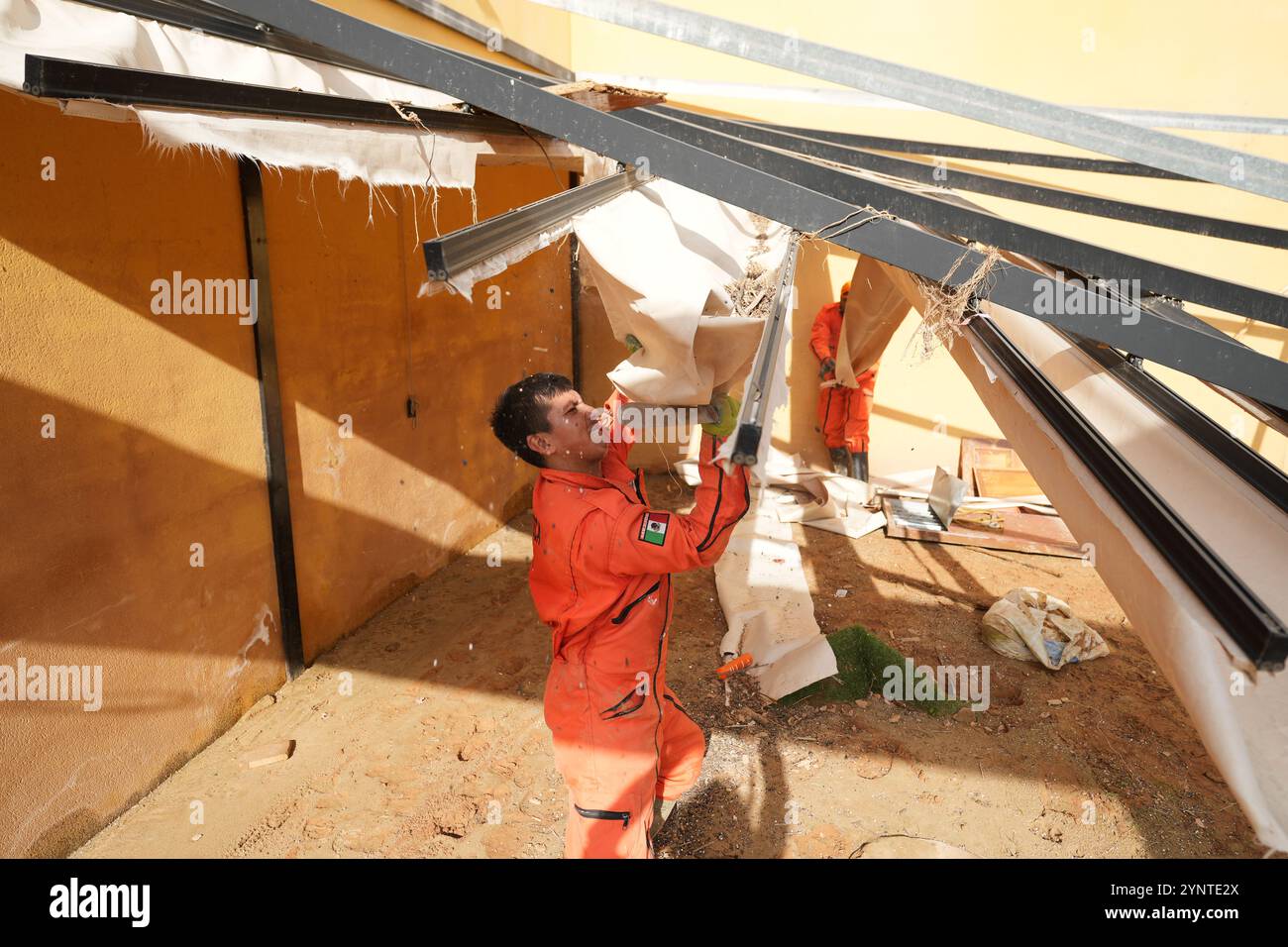 Picaña, Spain - November 26, 2024. The "Brigada de Rescate Topos ...