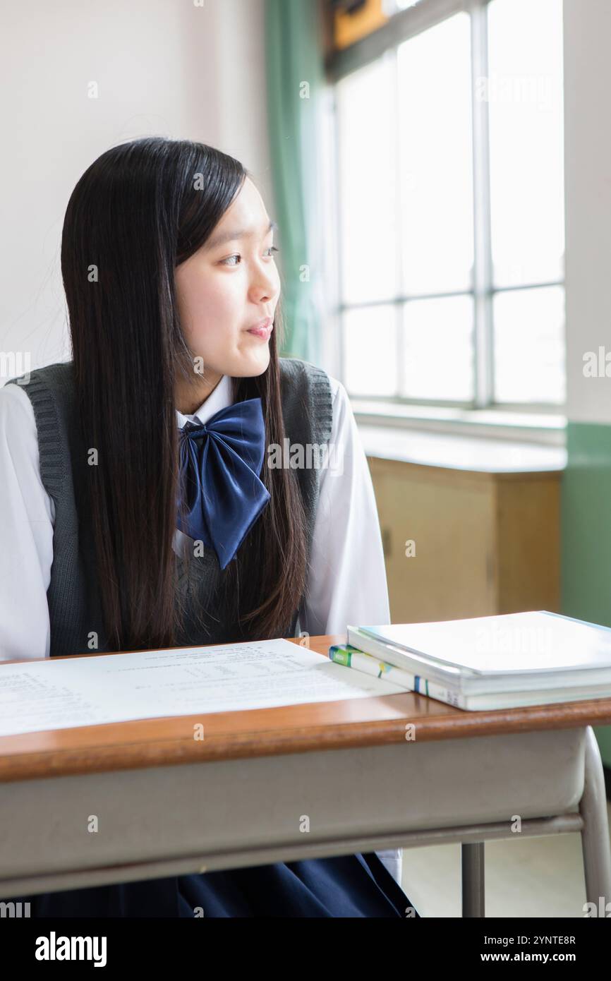 Schoolgirls uniform classroom hi-res stock photography and images - Alamy