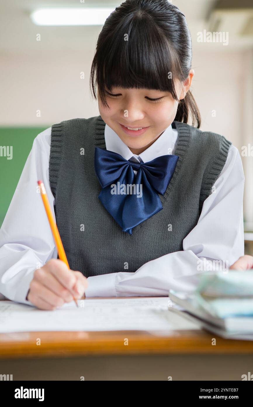 Female student studying Stock Photo - Alamy