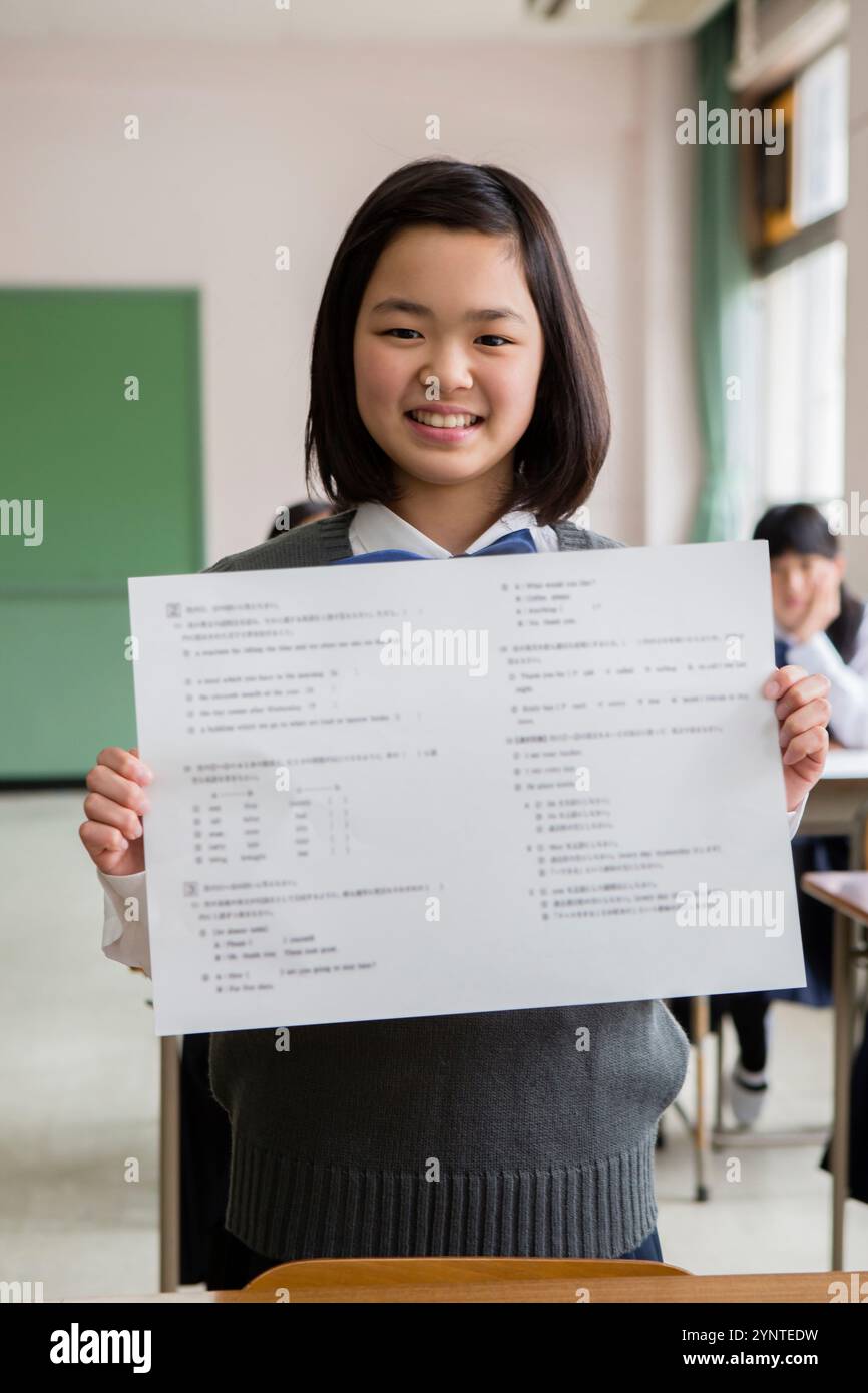 Female student making a presentation Stock Photo - Alamy
