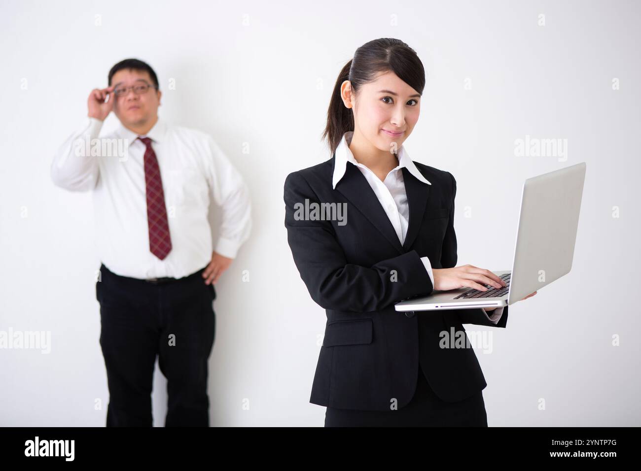 Boss and subordinate Stock Photo - Alamy