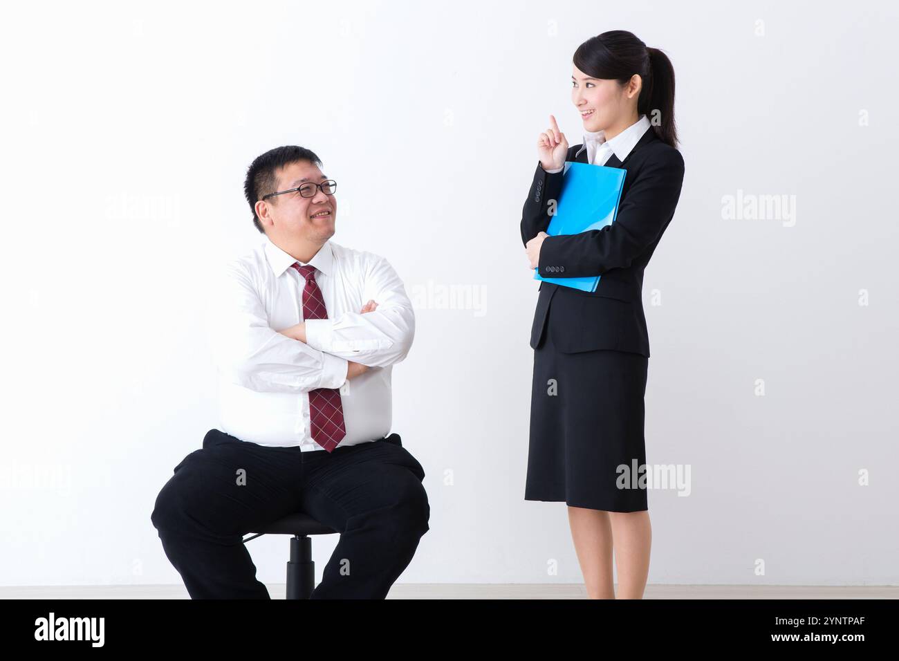 Boss and subordinate Stock Photo - Alamy