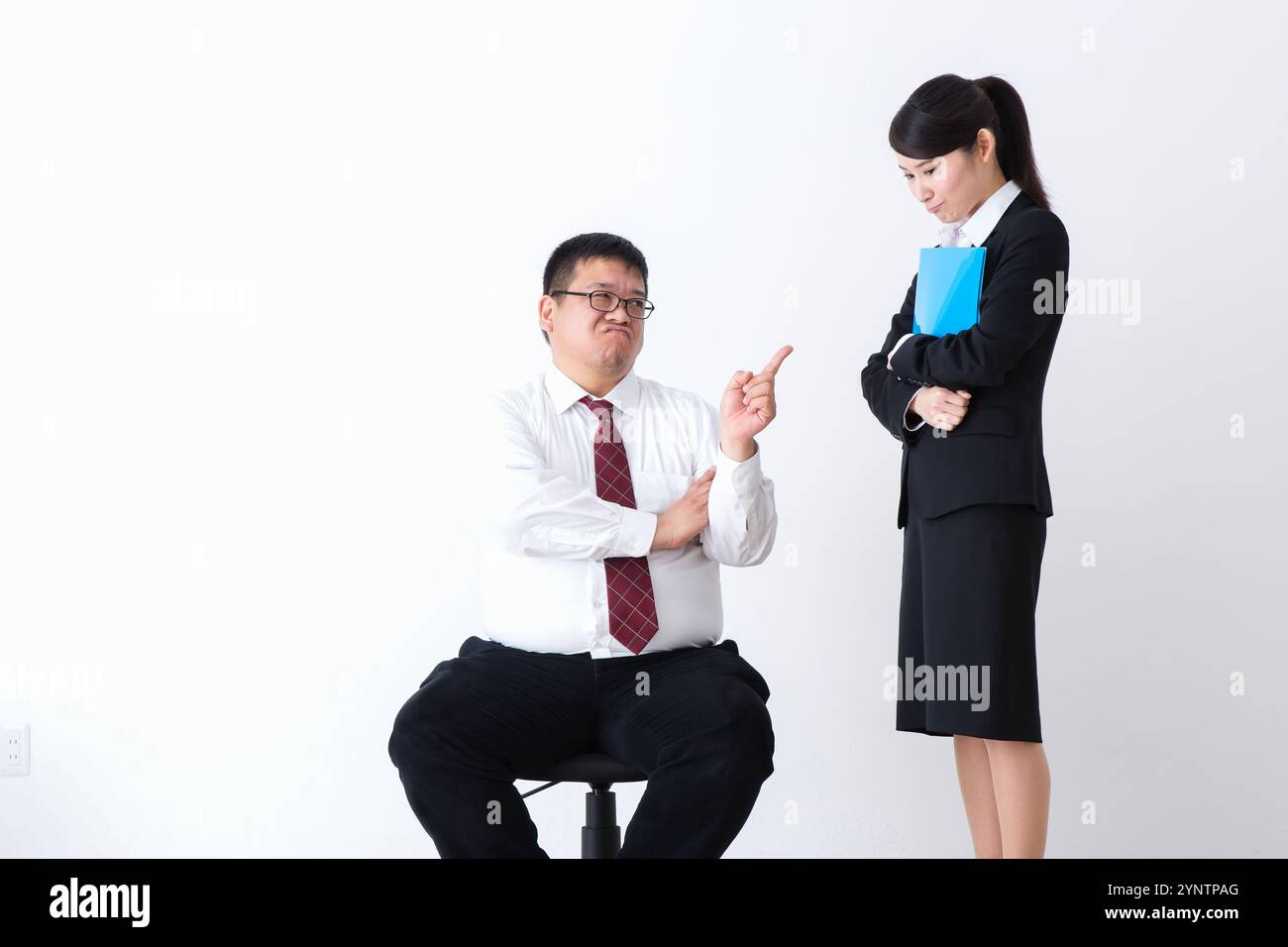 Boss and subordinate Stock Photo - Alamy