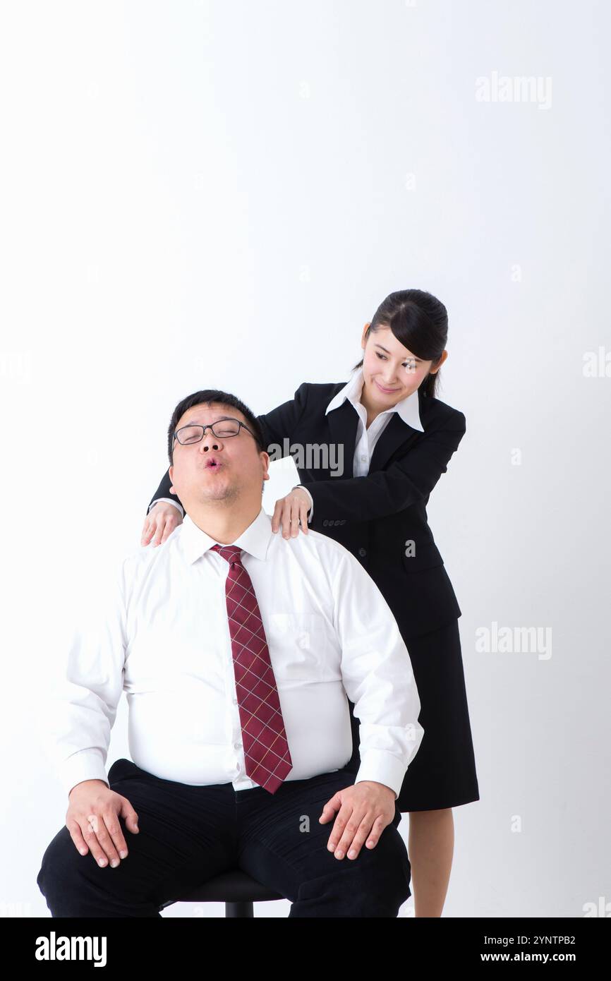 Boss and subordinate Stock Photo - Alamy