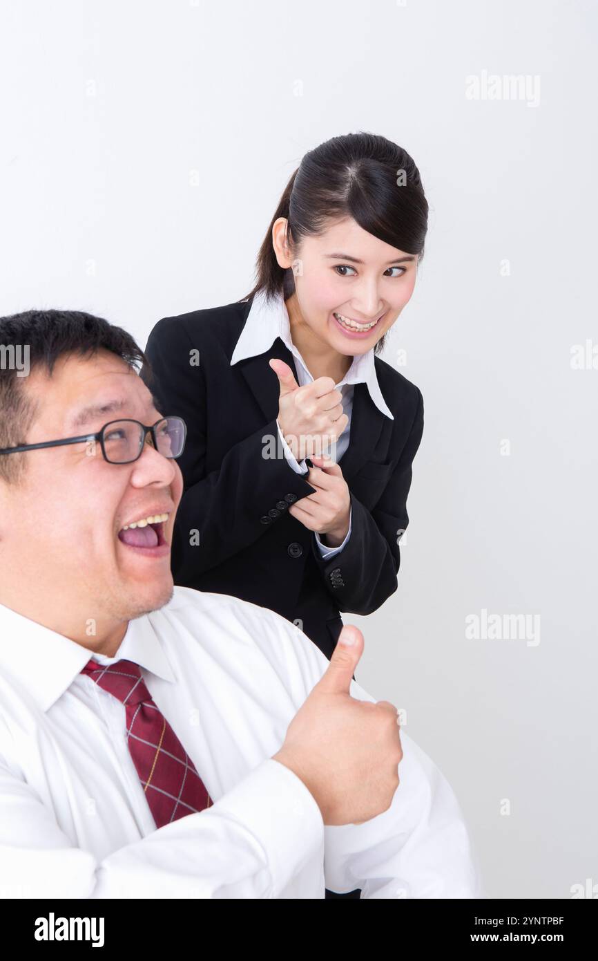 Boss and subordinate Stock Photo - Alamy
