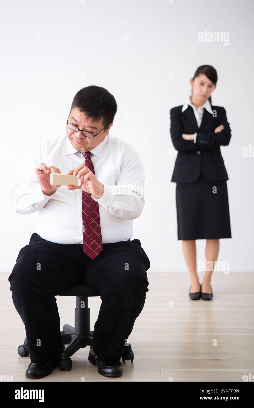 Boss and subordinate Stock Photo - Alamy