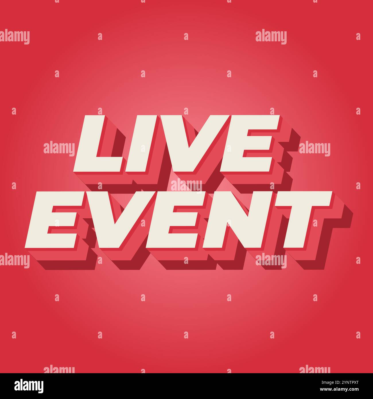 Live event. Text effect design in bold fonts with 3D effect. white pink Stock Vector Image & Art ...
