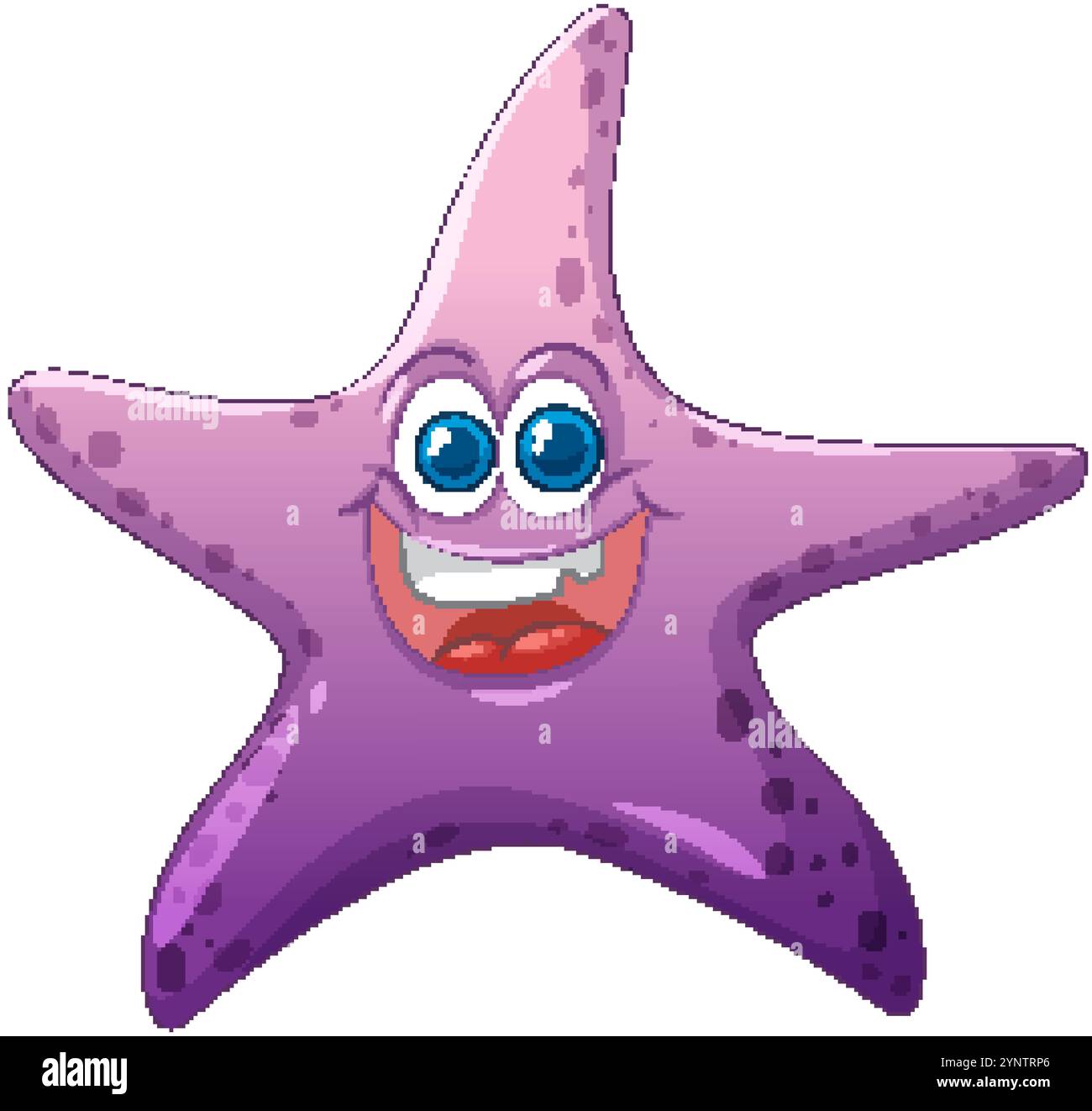Smiling purple starfish with big blue eyes Stock Vector Image & Art - Alamy