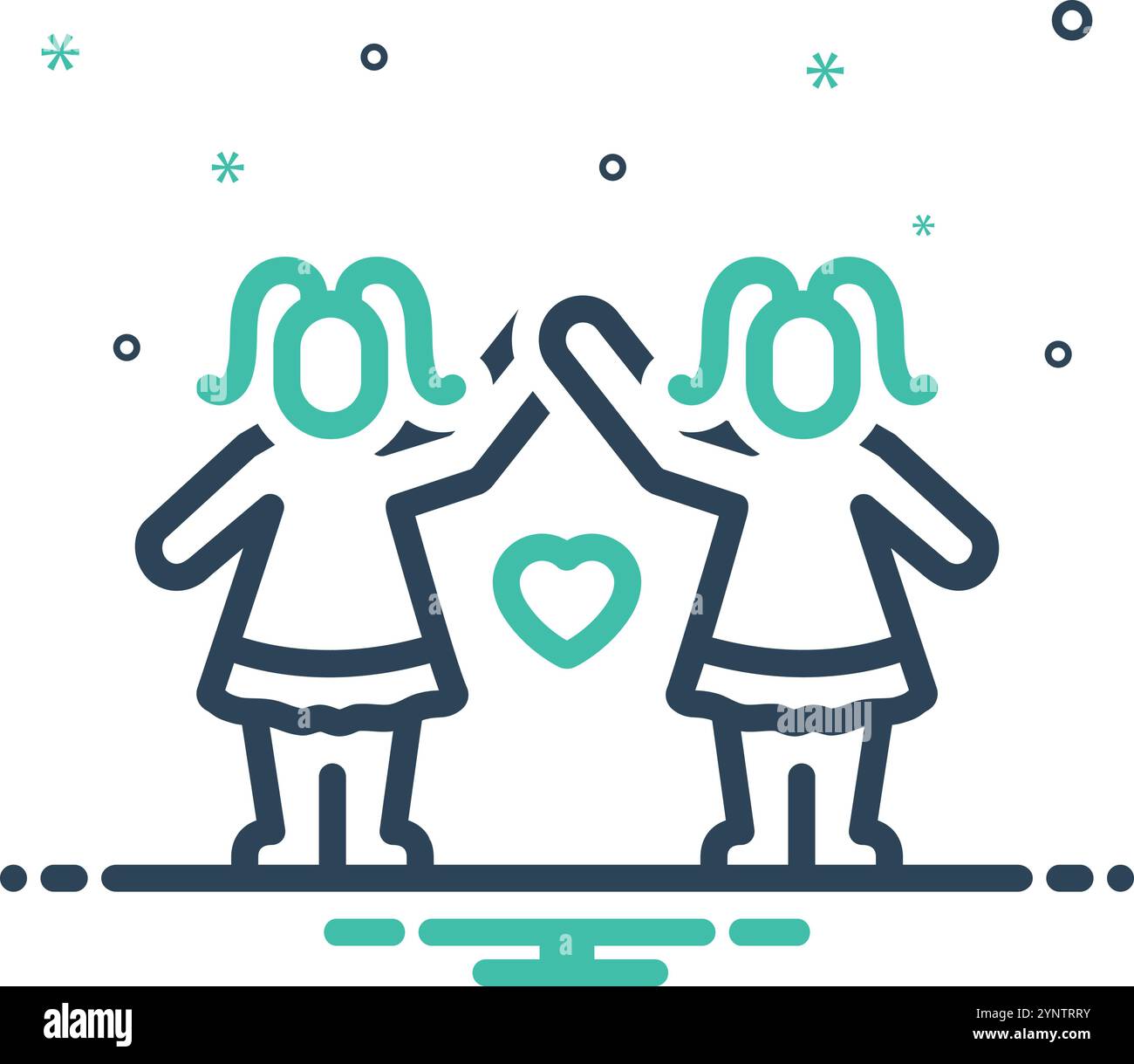 Icon for twins, kids Stock Vector Image & Art - Alamy