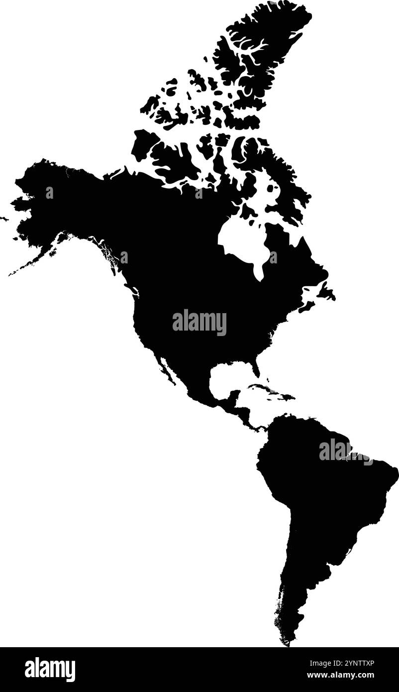 American continent map hi-res stock photography and images - Alamy