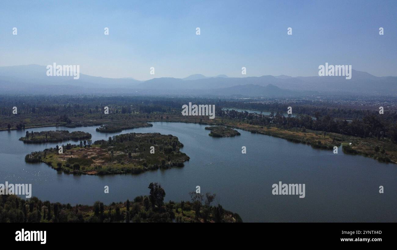 Xochimilco Ecological Park Aerial view of Xochimilco Ecological Park, a ...