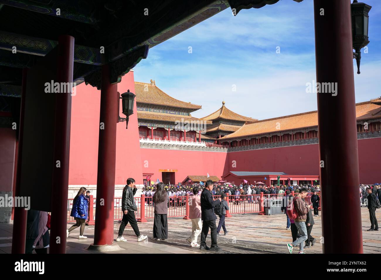 Beijing, China - Oct 22nd, 2024: Large crowd of people in the Forbidden ...