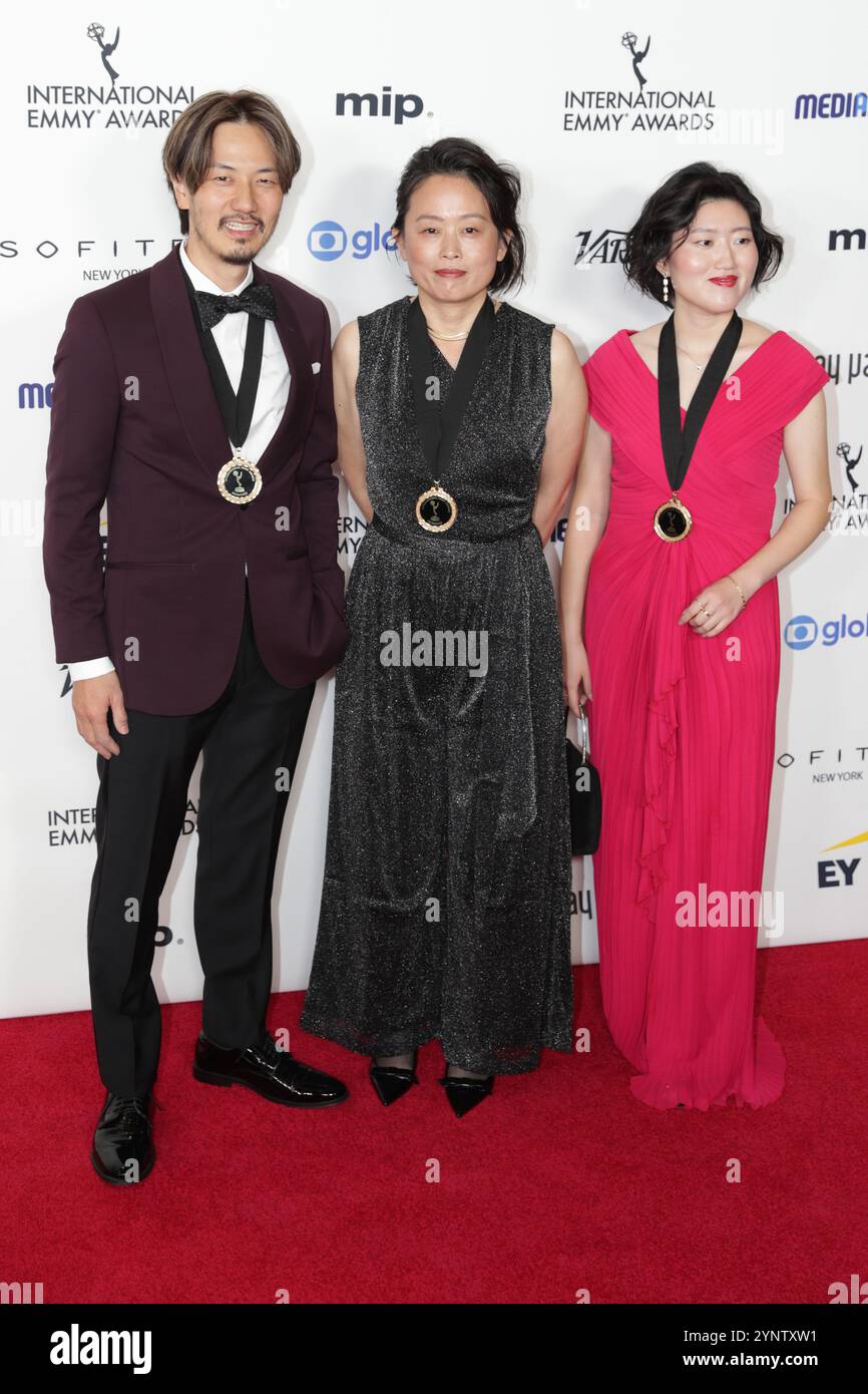 NEW YORK, NEW YORK - NOVEMBER 25: Japanese directors Yu Nakajima (L ...