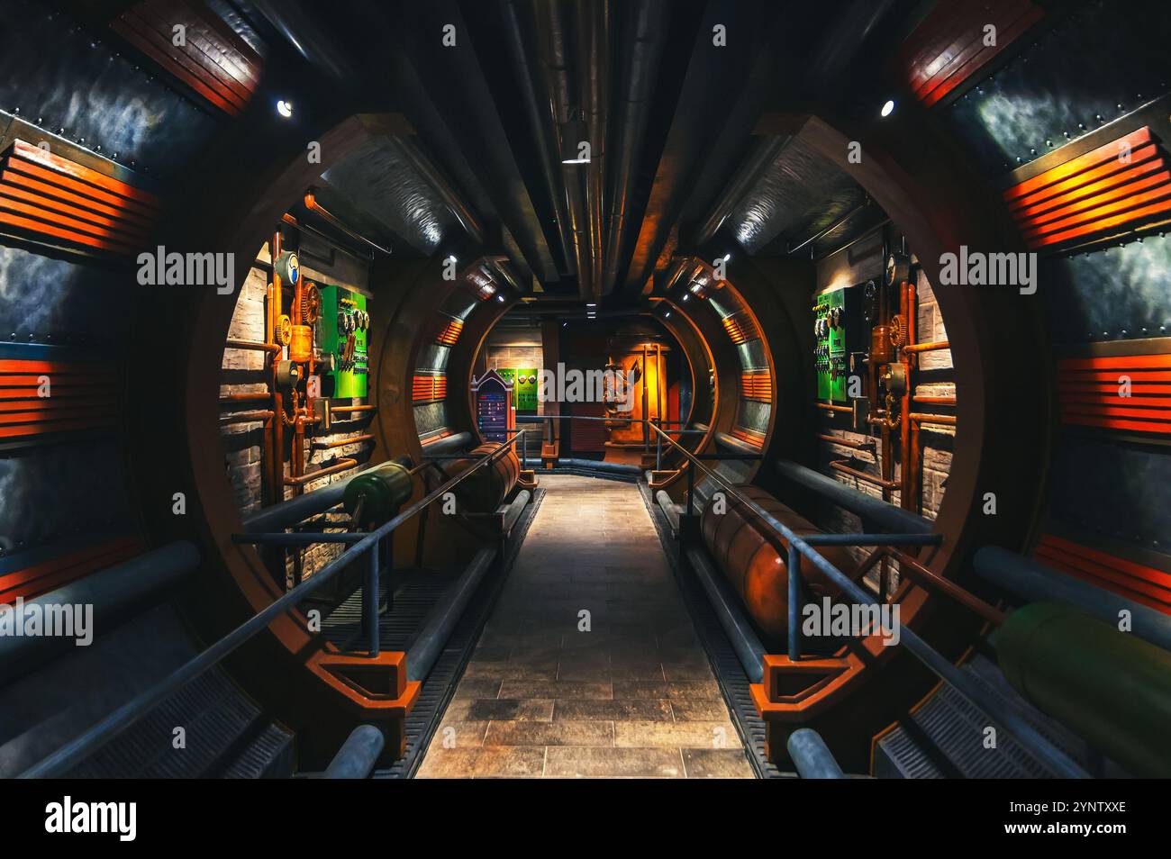 interior of a tunnel in an underground nuclear bomb shelter in the ...