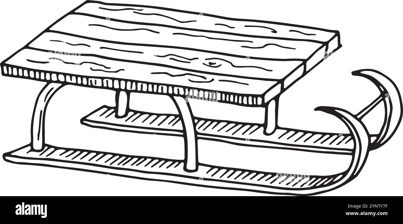 Sled doodle. Winter fun activity. Kid sport Stock Vector Image & Art ...